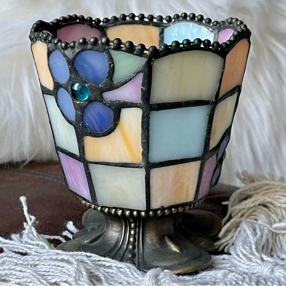 PartyLite | Accents | Partylite Colorful Mosaic Glass Candle Holder 4 ...